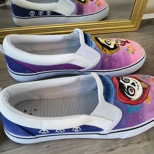 Hand Crafted | Shoes | Hand Painted Disney Coco Slipon Shoes Hector And ...